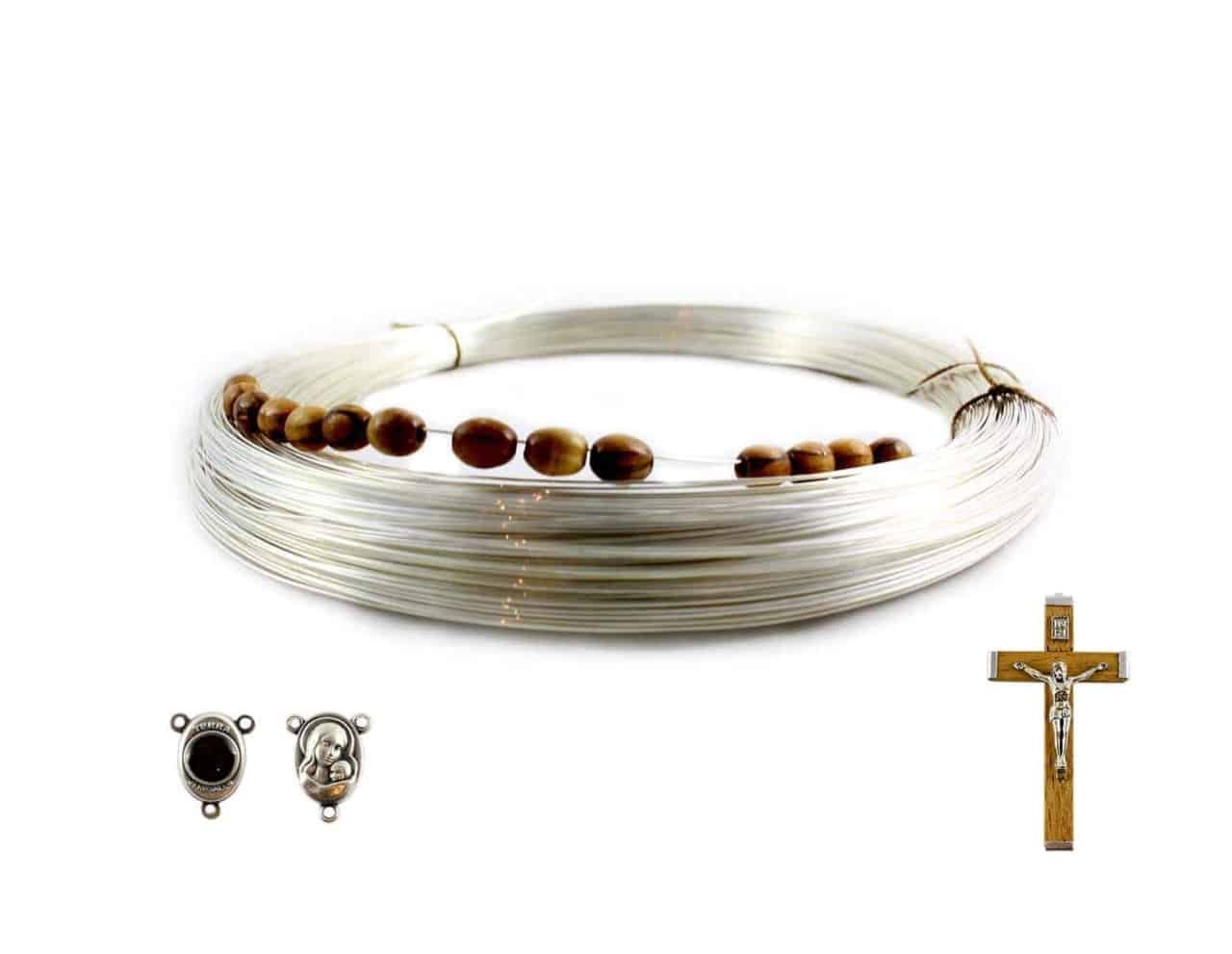 Alambre del Rosario de plata ( 500 g) #B115 - Holy Land Olive Wood ...