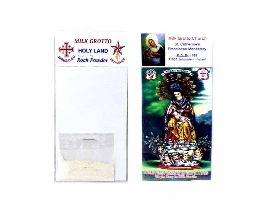 5 Pack Milk Grotto Rock Powder - Holy Land Olive Wood - Bethlehem Olive ...